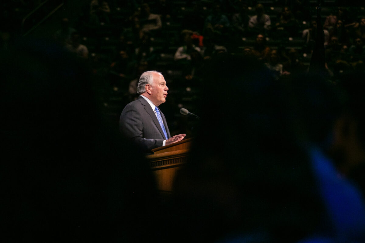 LDS leader Ronald A. Rasband encourages BYU students to exercise ...